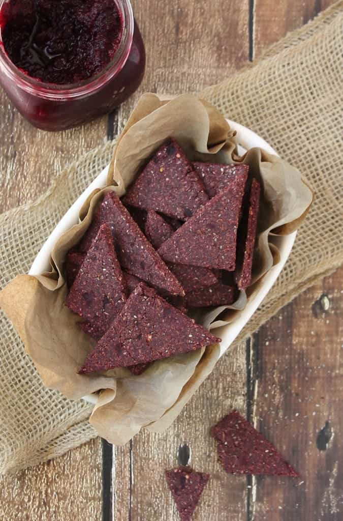 Buckwheat Beet & Flaxseed Crackers