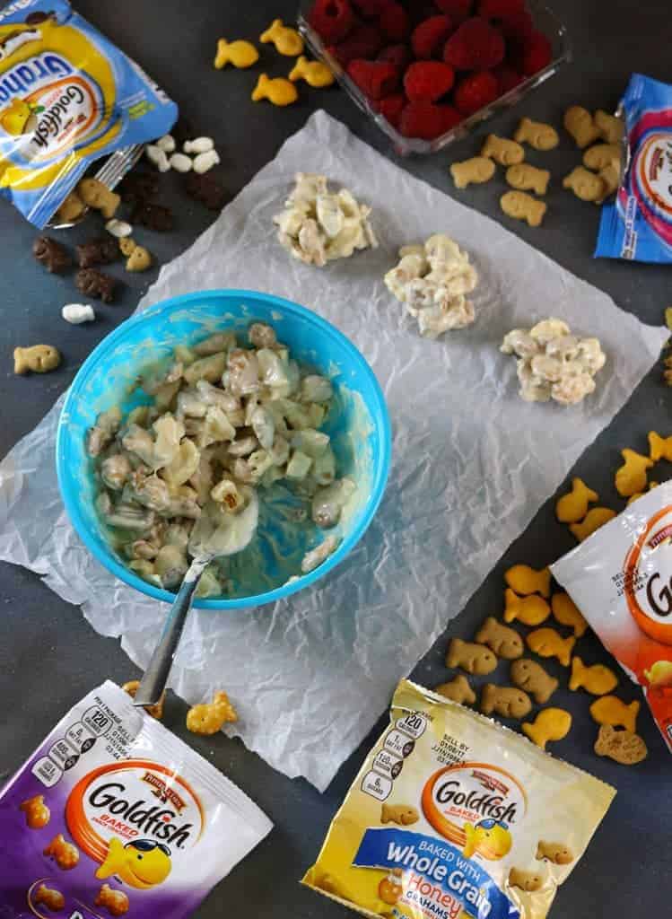 Yogurt Covered Goldfish Clusters