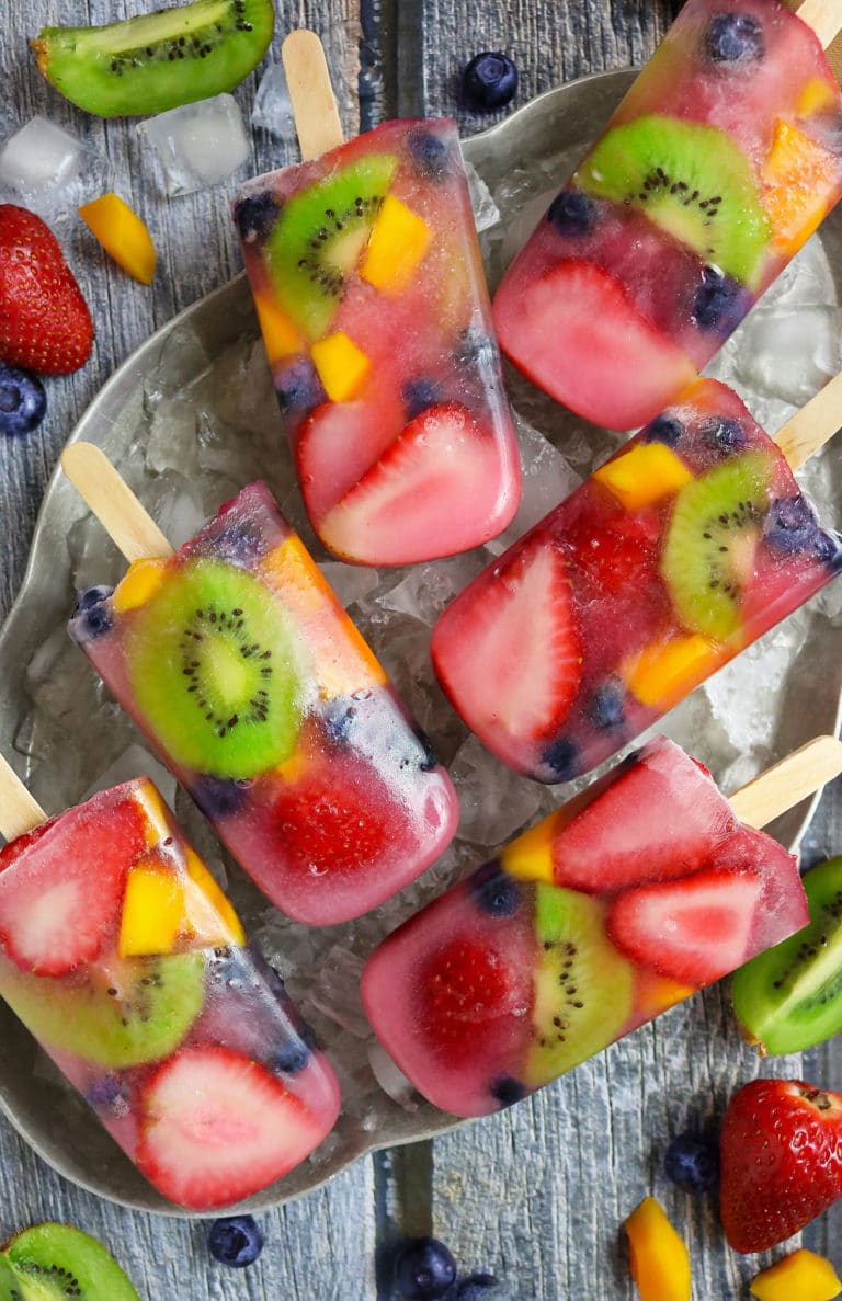 Easy Fresh Fruit Popsicles Recipe (Dairy Free, Gluten Free)