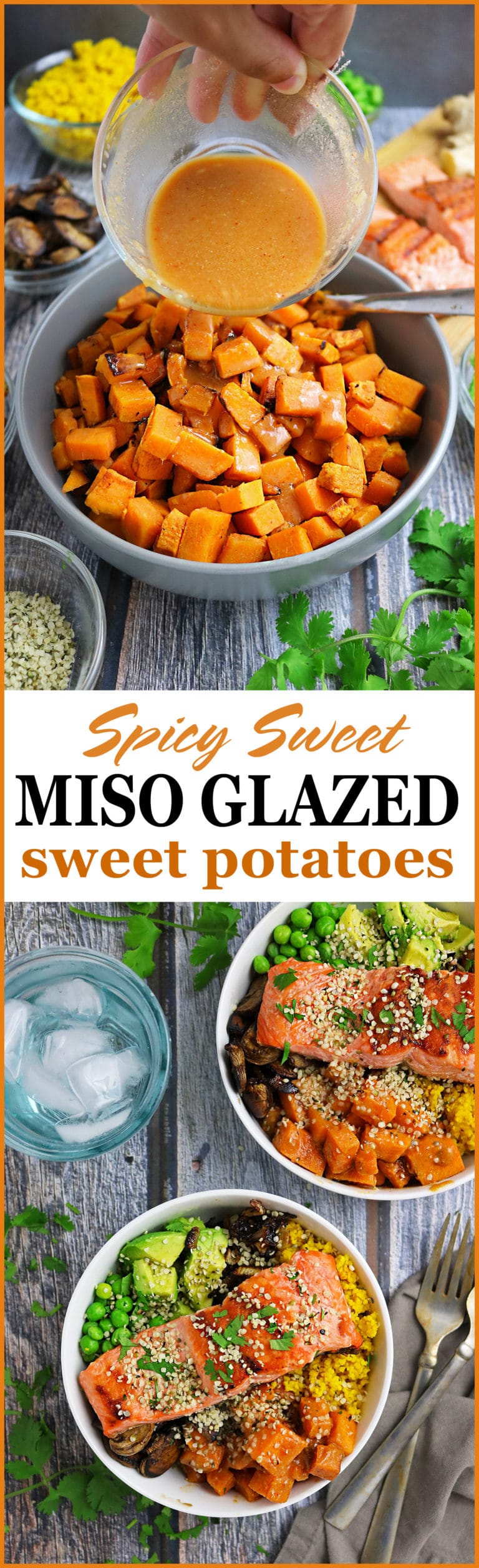 Spicy & Sweet Miso Glazed Sweet Potatoes (recipe)
