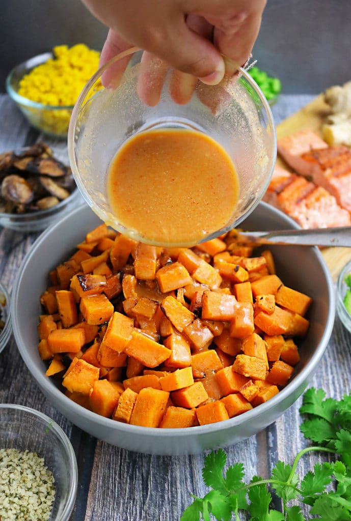 Spicy & Sweet Miso Glazed Sweet Potatoes (recipe)