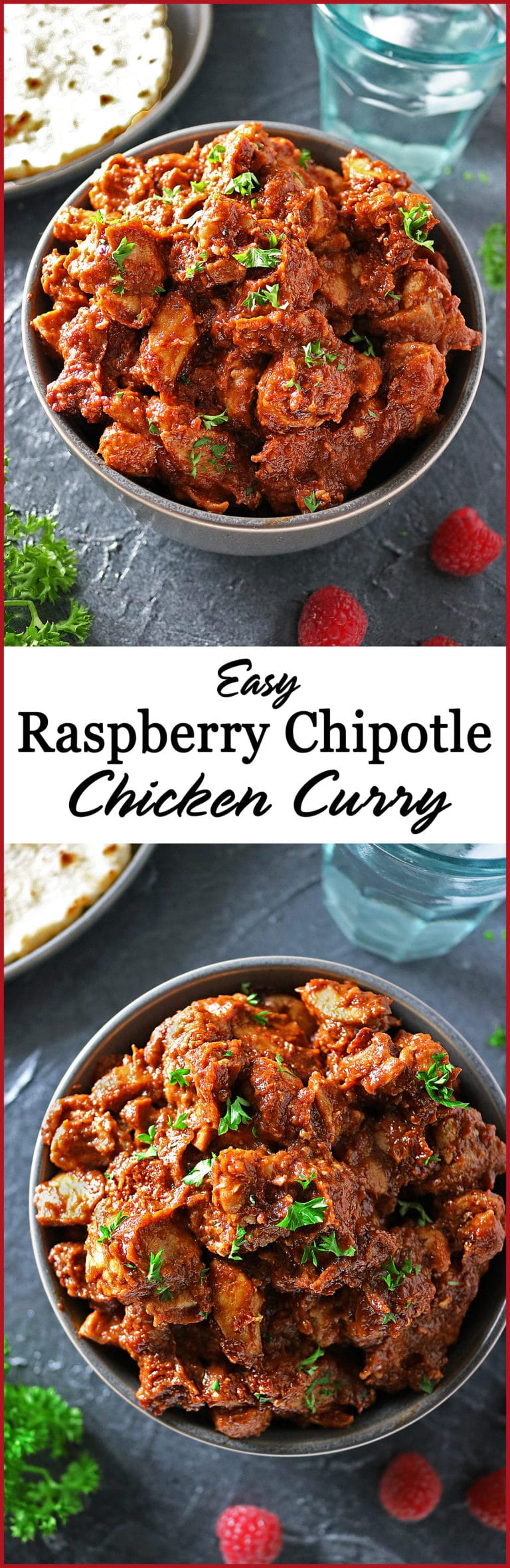 Easy Raspberry Chipotle Chicken Curry {A Valentine's Day Meal Idea}