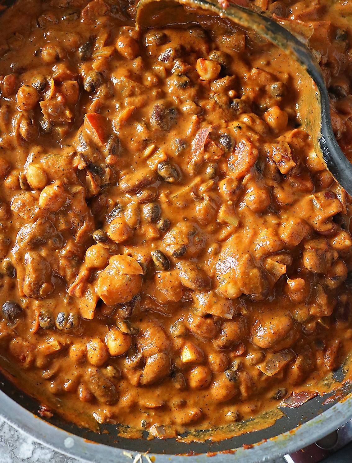 Vegan Easy Three Bean Curry Recipe - Savory Spin