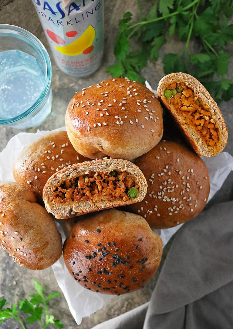 Spiced Chicken Stuffed Buns Recipe - Savory Spin