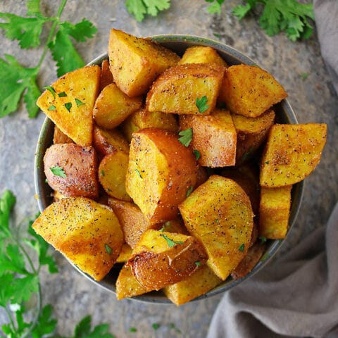 Easy Turmeric Potatoes Recipe - Savory Spin