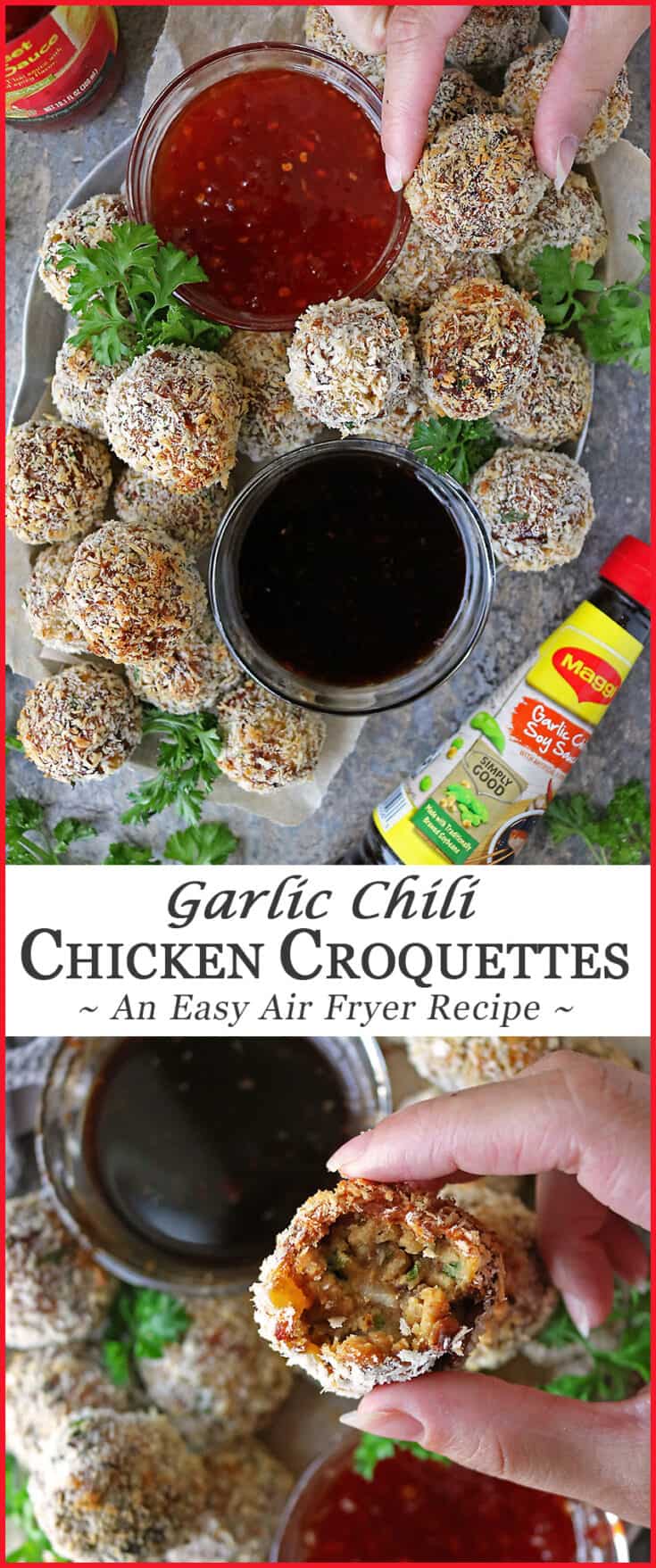 Garlic Chili Chicken Cutlets / Croquettes Recipe - Savory Spin