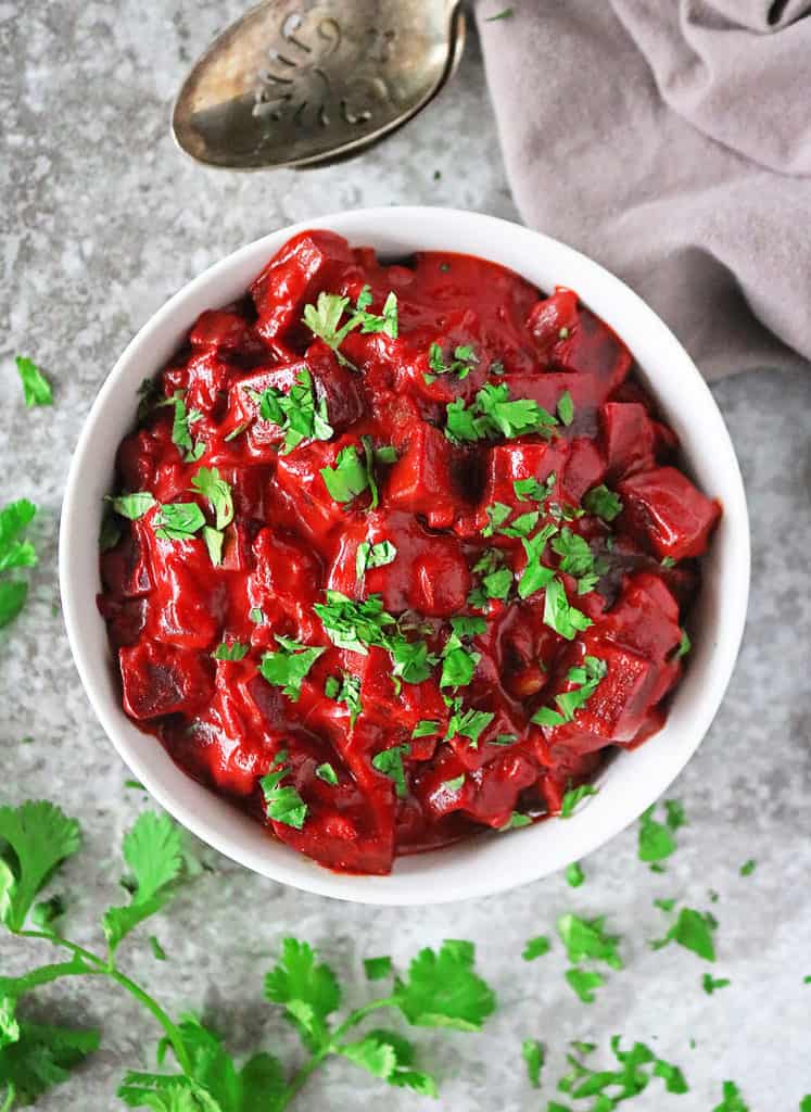 Easy Beetroot Curry (a dairy-free recipe)