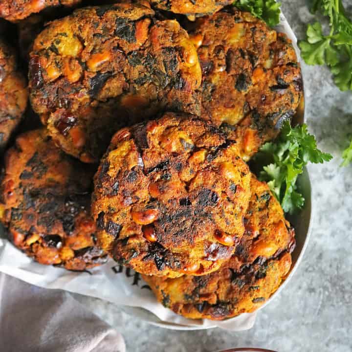 Black-Eyed Pea Fritters with Greens