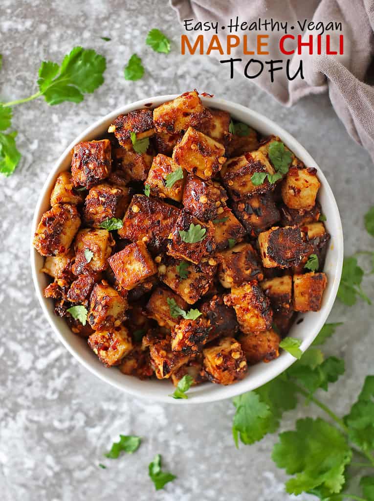 Easy Maple Chili Tofu