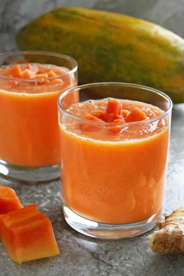 Nourishing Papaya Ginger Smoothie Recipe - Savory Spin