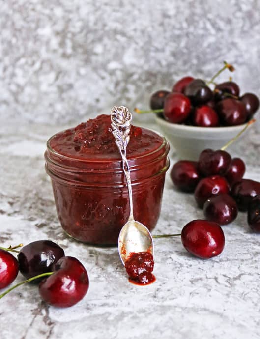 Easy Cherry Chutney - A vegan recipe by Savory Spin