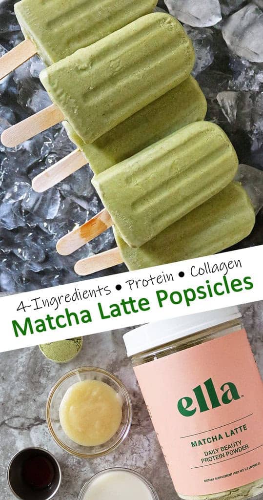 4-Ingredient Matcha Latte Popsicles - Savory Spin