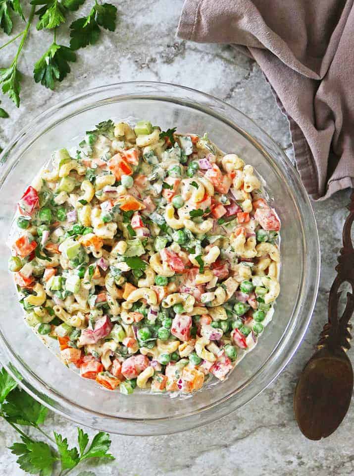 Dairy-Free Macaroni Salad - Savory Spin