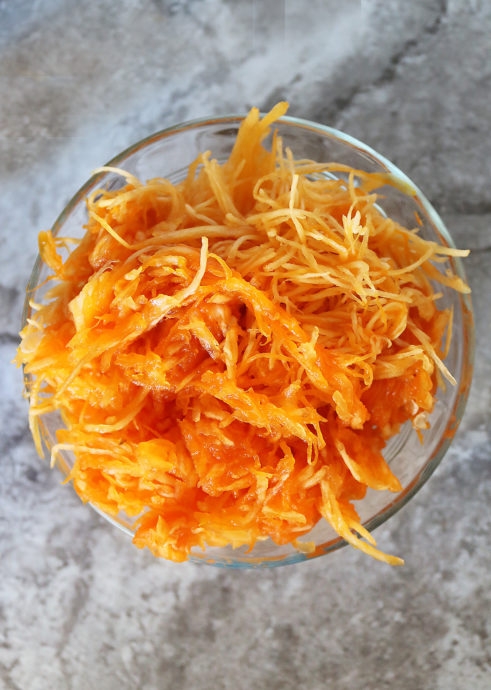 Harissa Pumpkin Soup with Leftover Pumpkin Guts