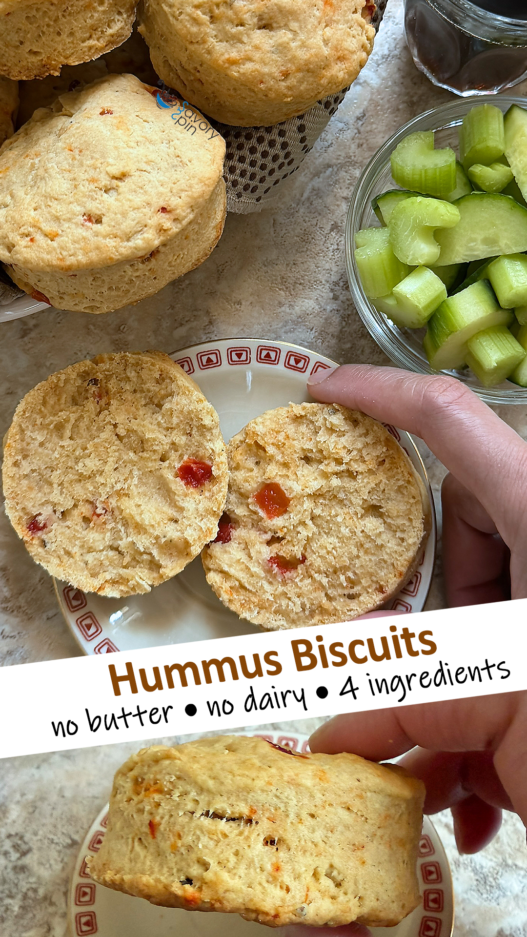 Easy Hummus Biscuits Recipe